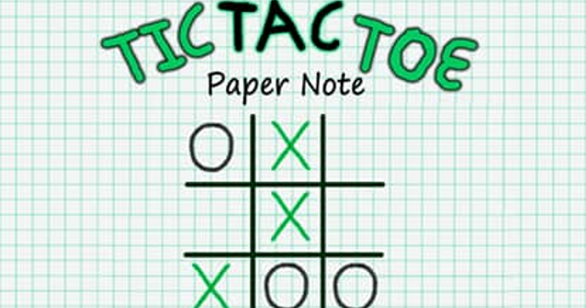 Tic Tac Toe Paper Note - Jogo Gratuito Online | FunnyGames
