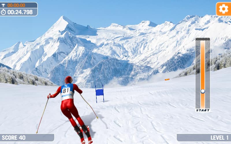 Slalom Simulador de Ski - Jogo Gratuito Online | FunnyGames